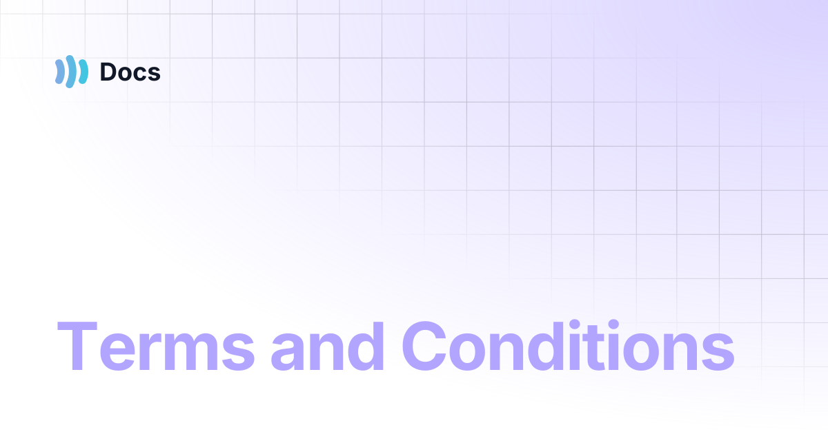 Terms and Conditions | Legal Resources | Docs